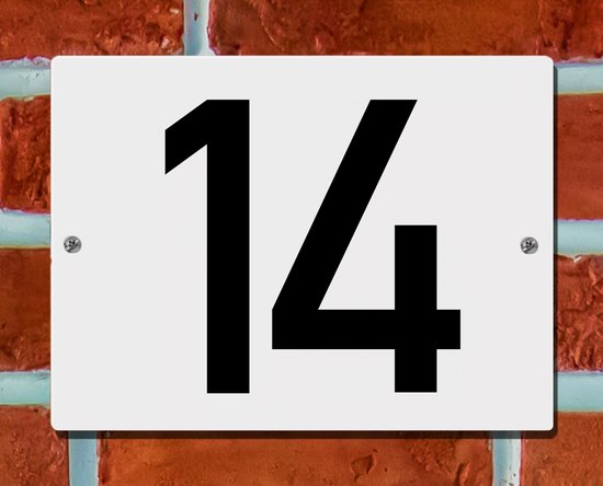 Plaque d'immatriculation Wit - Numéro 14 - 15 x 12 cm - confirmation ...