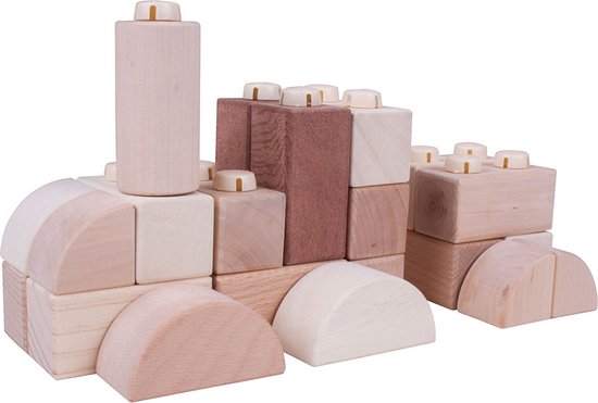 Bigjigs Click Blocks - Natural - 100pce | bol