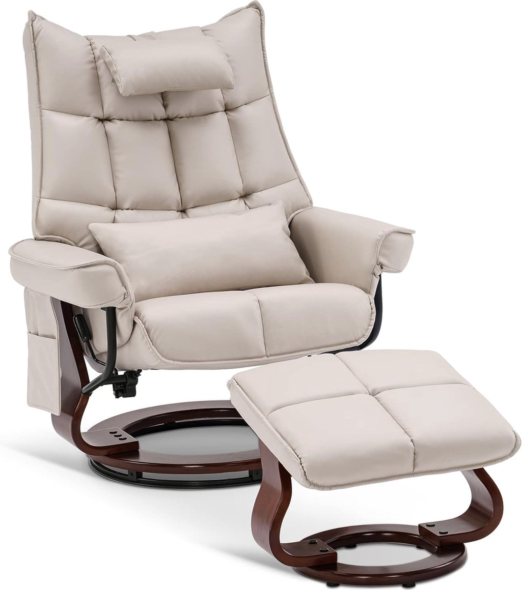 Mara Luxe Relaxstoel - Draaibaar - Ligfunctie - Televisiestoel ...