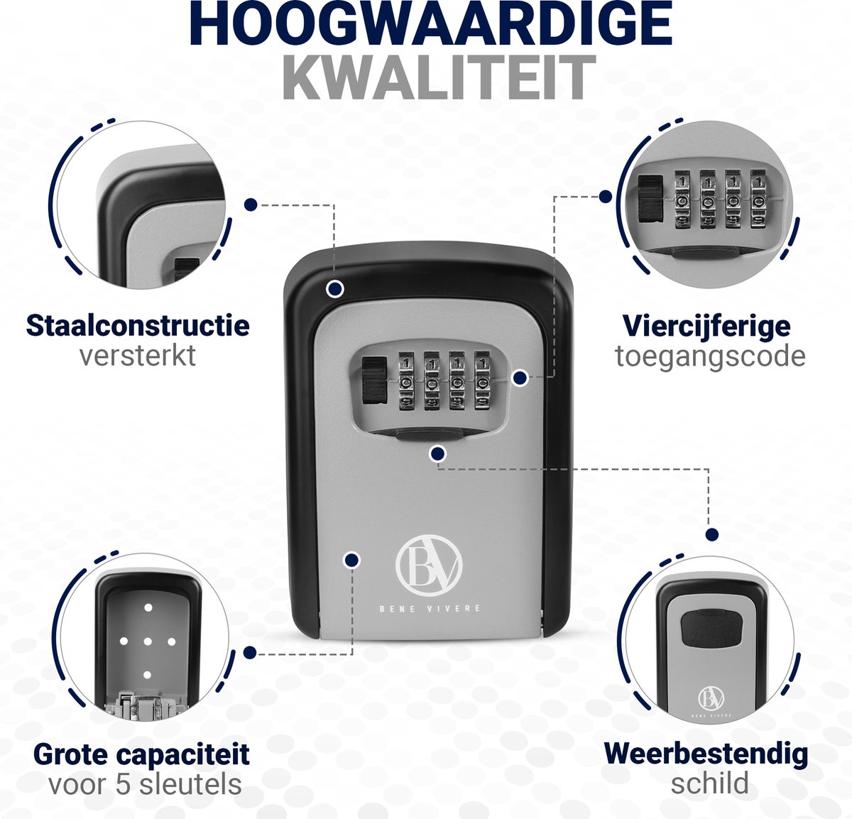 Bene Vivere® Sleutelkluisje met Code voor Buiten – Sleutelkast ...