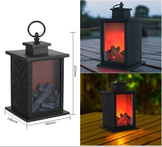 Sfeerhaard met LED Verlichting • Open haard • Woon Decoratie • 14cm x ...