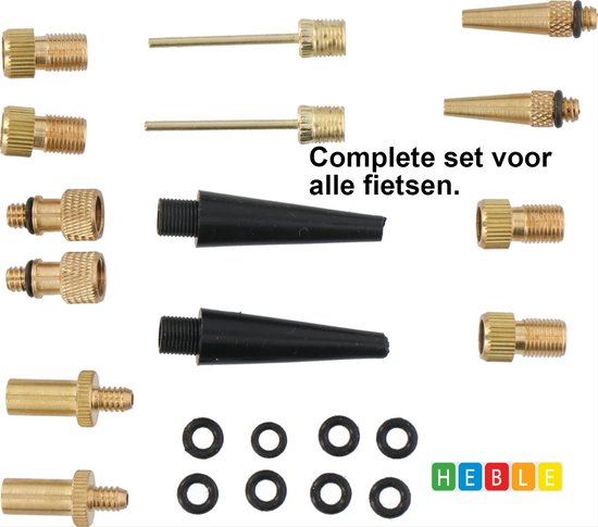 Set Verloopnippels - 14 Stuks - Adapter Fietsventiel - Ballenpomp ...