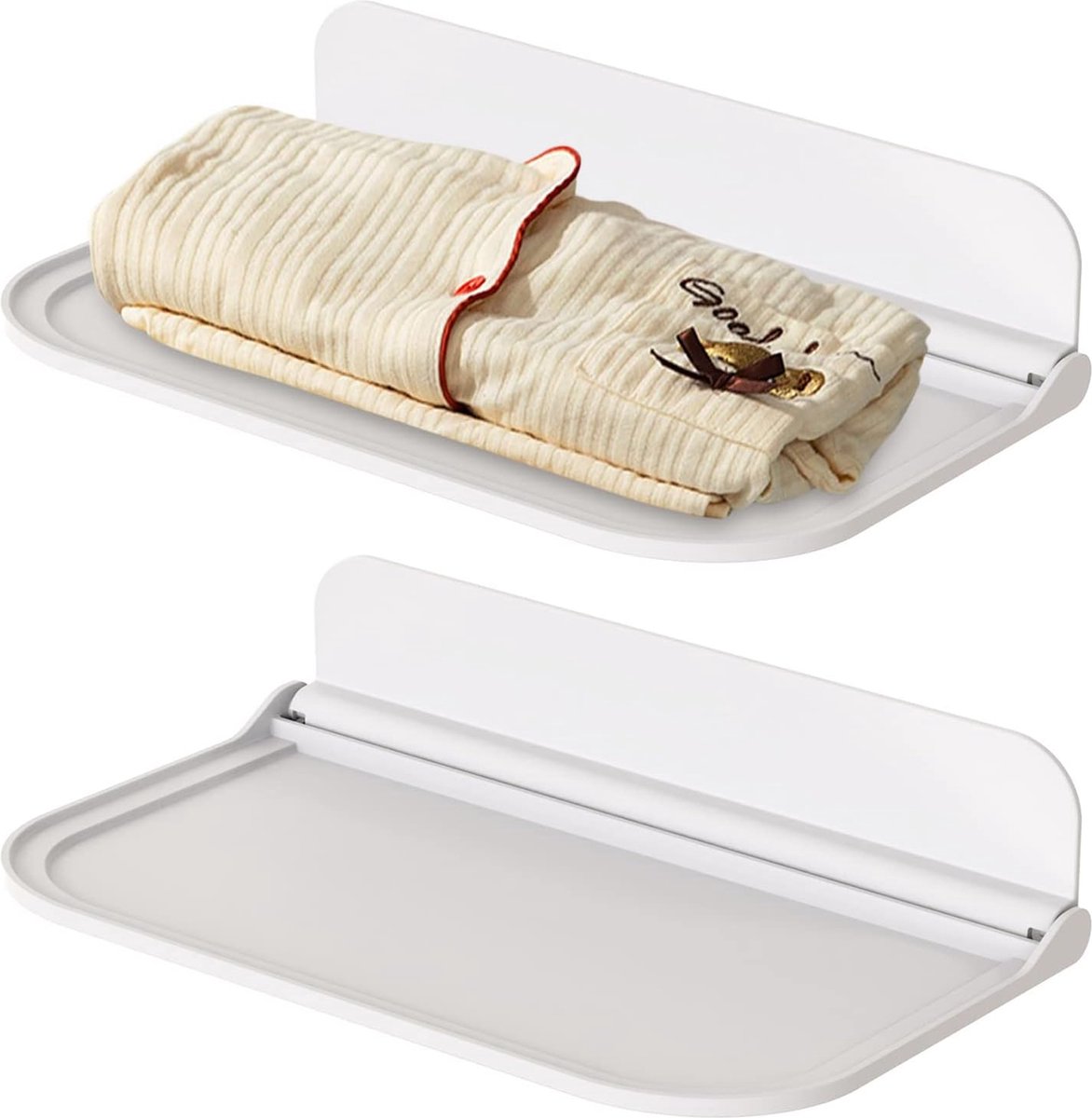 Wandplank Wit, 2 Stuks Mini Plank Zonder Boren Douche Plank Badkamer ...