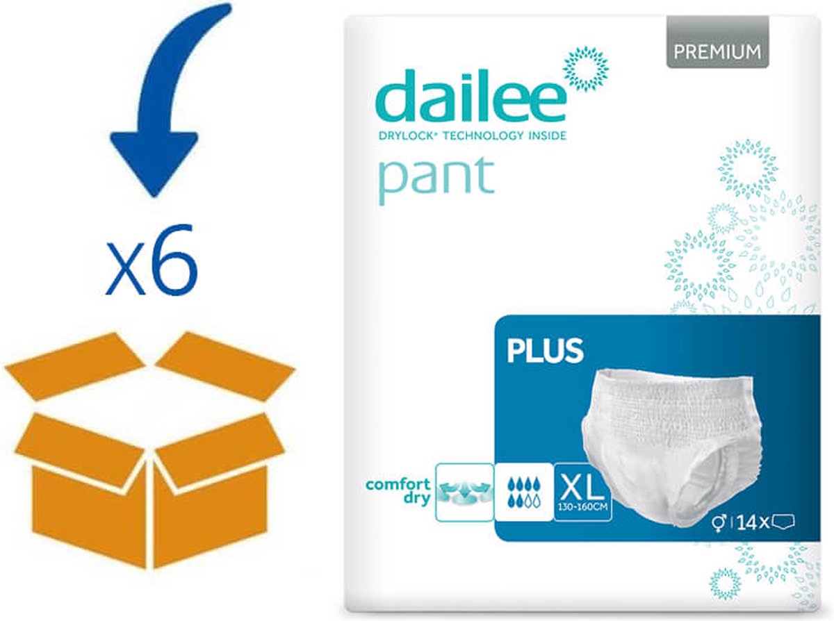 Dailee Pants Premium Plus Extra Large - 6 pakken van 14 stuks ...