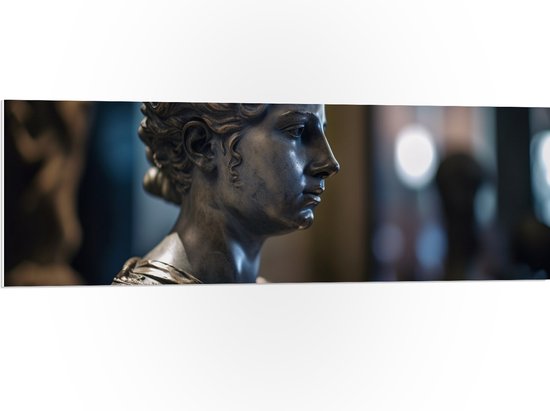 PVC Schuimplaat - Beeld - Standbeeld - Persoon - 120x40 cm Foto op PVC ...