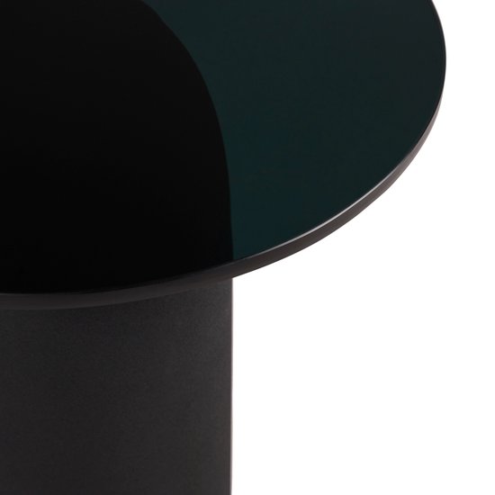 Woonexpress Bijzettafel Chieti - Glas/metaal - Zwart - Ø 40 cm en 46 cm ...