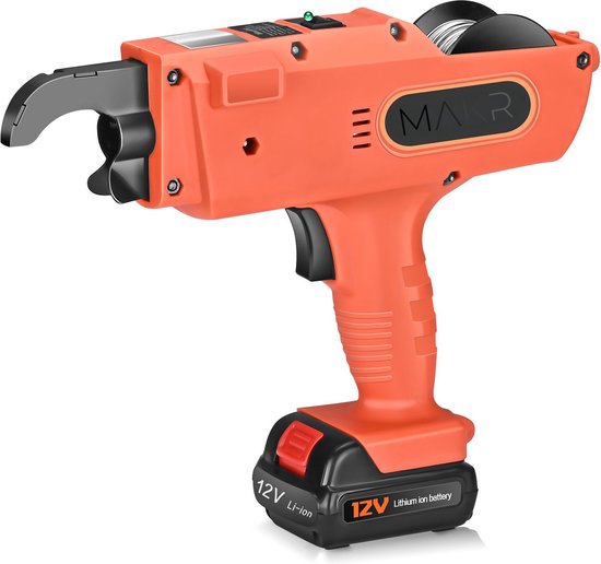 Vlecht machine - Bindmachine - 2x Accu - Koffer - Tang - Staal draad ...