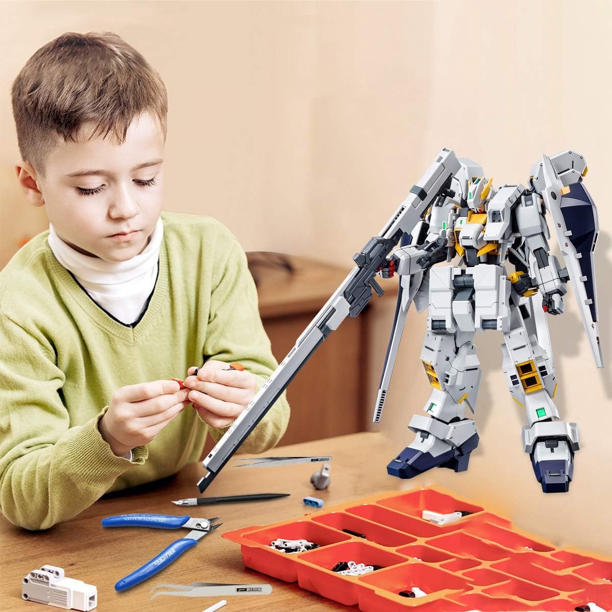 18 Piece Model Making Tool Set Gundam Modeler Basic Tools Including ...