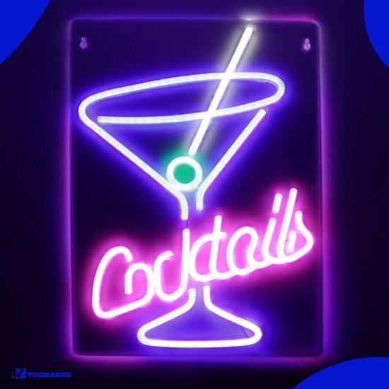 Neon Lamp - Cocktails - Neon Sign - Neon Verlichting - Neon Led Lamp ...