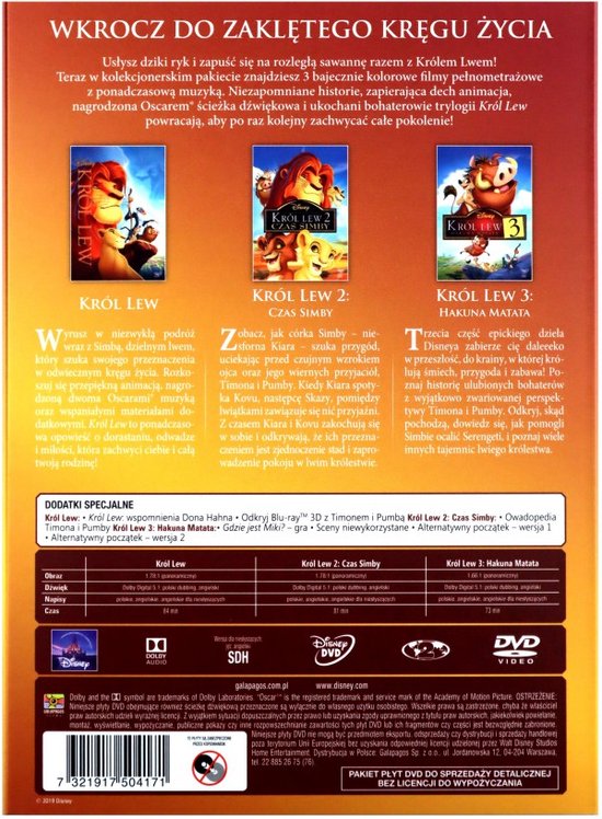 Lion King Trilogy [3DVD] (Dvd), Olympia Dukakis | Dvd's | bol