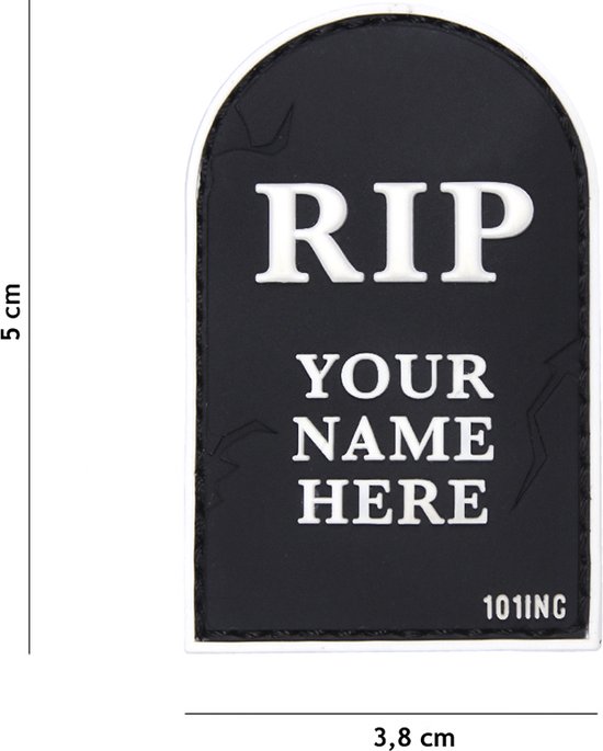 Embleem 3D PVC RIP zwart | bol