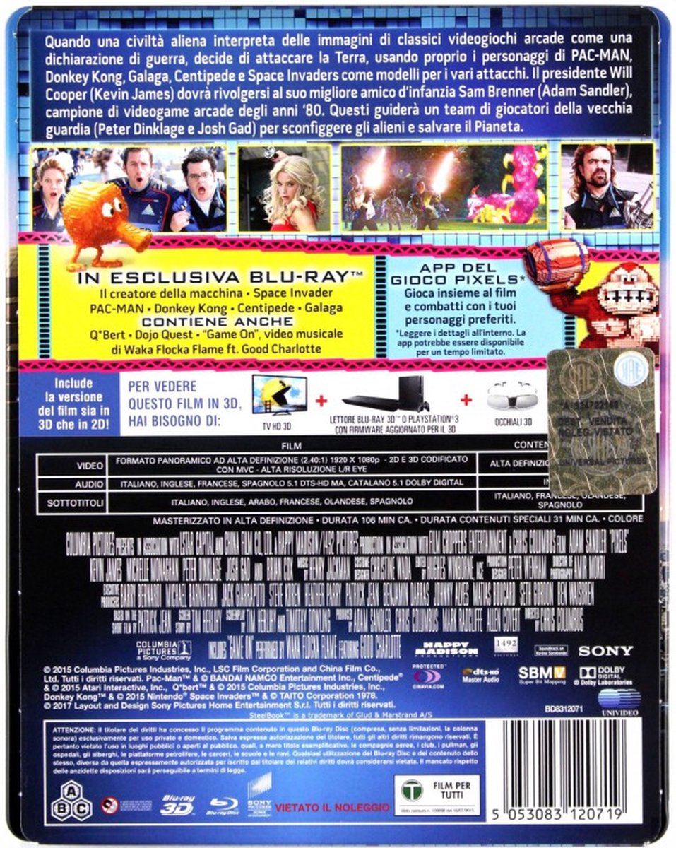 Pixels [Blu-Ray 3D]+[Blu-Ray], Sean Bean | Dvd's | bol