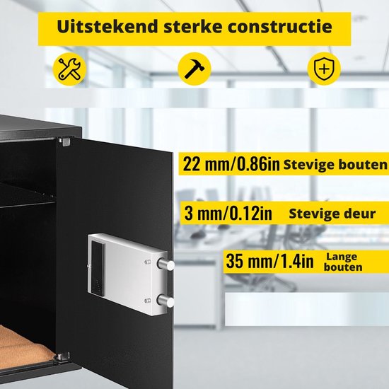 Happyment Kluis Brandwerend - Kluisje Met Cijferslot - Kluisje ...