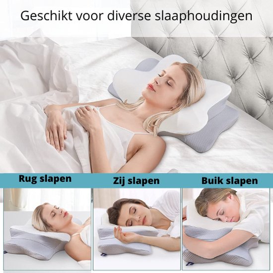 Orthopedisch Hoofdkussen - Traagschuim kussen - Ergonomisch Neksteunkussen - 2 stuks | bol.com