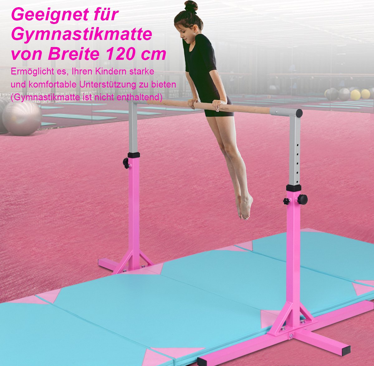 Coast Gymnastiek Rekstok in Hoogte Verstelbaar Roze | bol.com