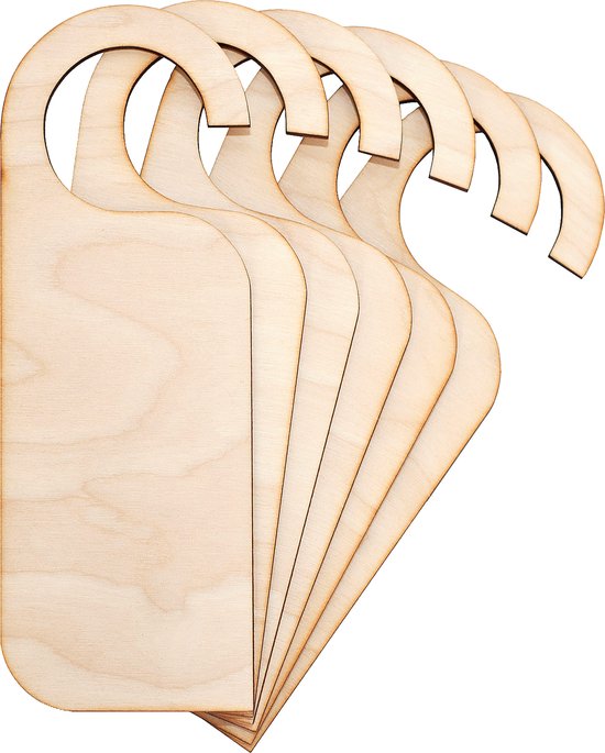 Creative Deco 10 x Houten Deurhangers | 20 x 6-8 cm | Kunst Decoupage ...