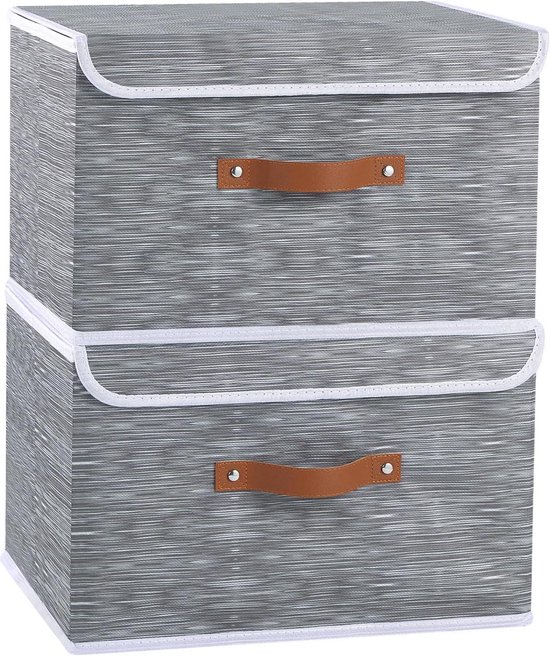 Opbergdozen met deksels - organiser, handig en stijlvol - 2-pack ...