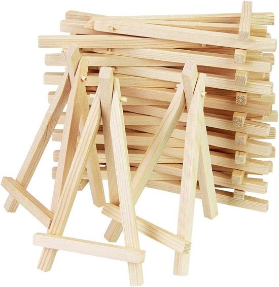 Houten Mini-ezel Stand - 20 Stuks, Tafelblad-schildersezel voor Kleine ...