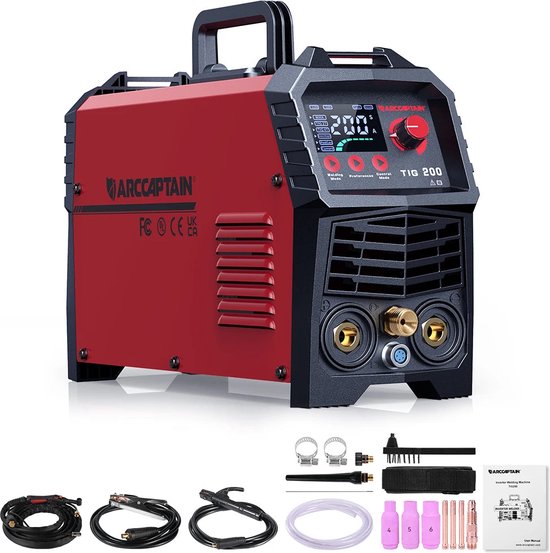 Arccaptain - TIG200 - Lasmachine - Elektrische lasmachine - Synergic ...