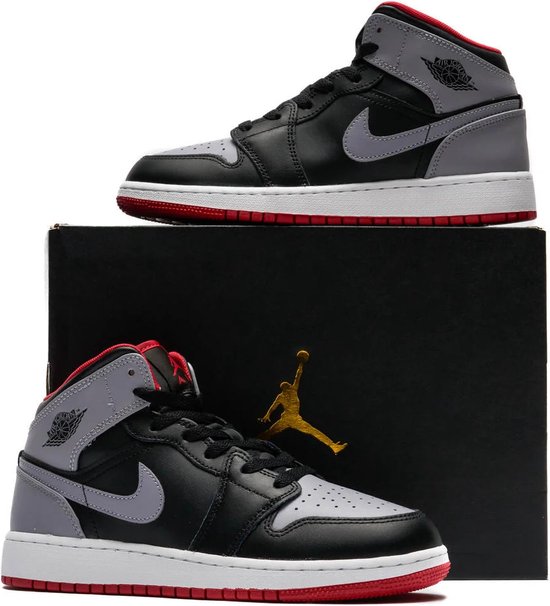 Air Jordan 1 Mid 'Bred Shadow' (GS) - maat EU39 - DQ8423-006 - zwart ...