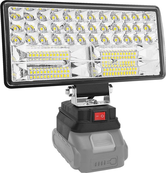 Acculamp 18 V 50 W draadloze led-werklamp 8400 lumen met 2 USB-opladers ...
