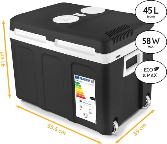 Draagbare elektrische koelbox 45L - Mini koelkast voor auto en camping -... | bol