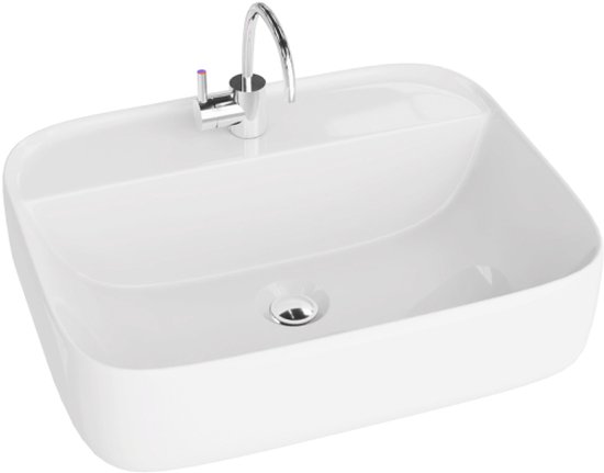 LAVITA® Opzetwastafel KARAWELA Rechthoekig Keramische Wastafel voor ...