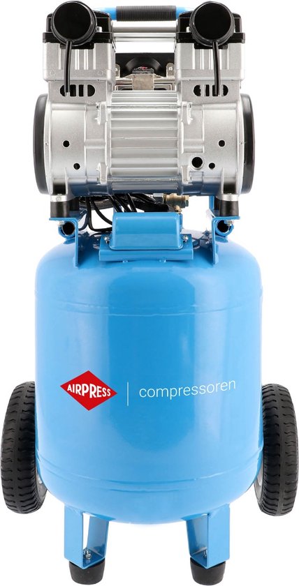 Stille olievrije staande compressor 8 bar 2 pk/1.5 kW 150 l/min 38 l ...