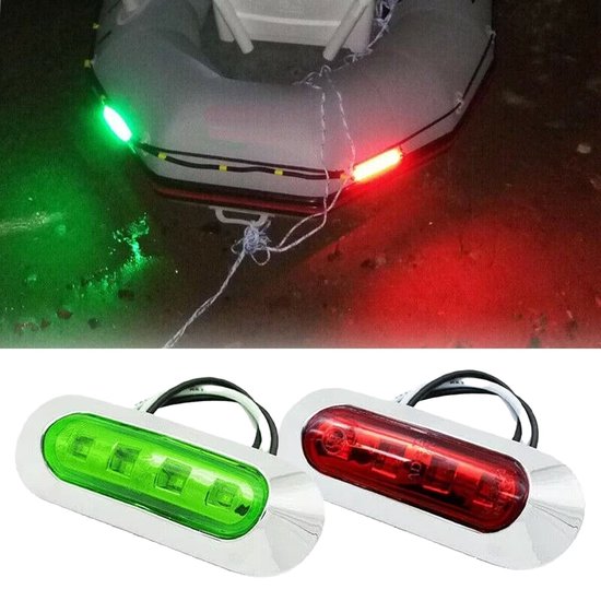 Boot Navigatie Verlichting Set - 12-24V - Rood/Groen | bol