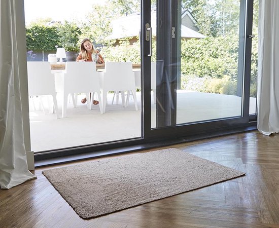 MD Entree - Droogloopmat - Home Cotton - Eco Beige - 40 x 60 cm | bol