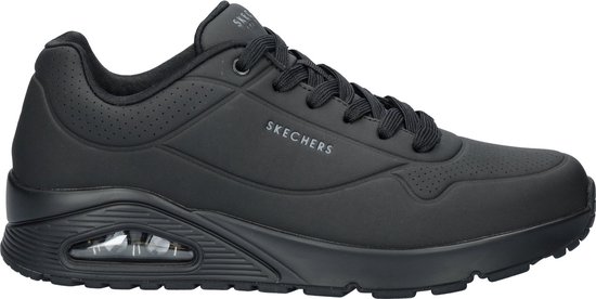 Skechers Uno Wide heren sneaker - Zwart zwart - Maat 40 | bol