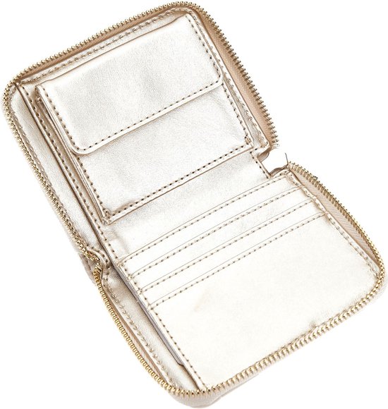 GUESS Portemonnee Assia SLG Zip Around Wallet Stone Crème | bol