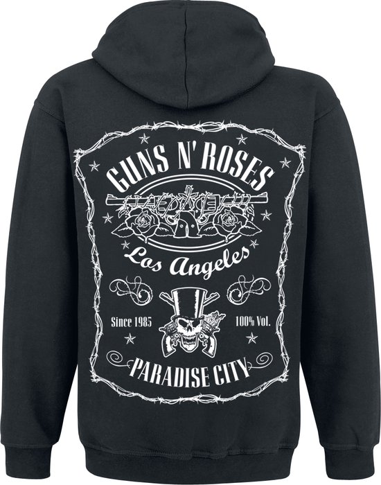 Guns N' Roses Paradise City Label Vest met capuchon zwart L | bol