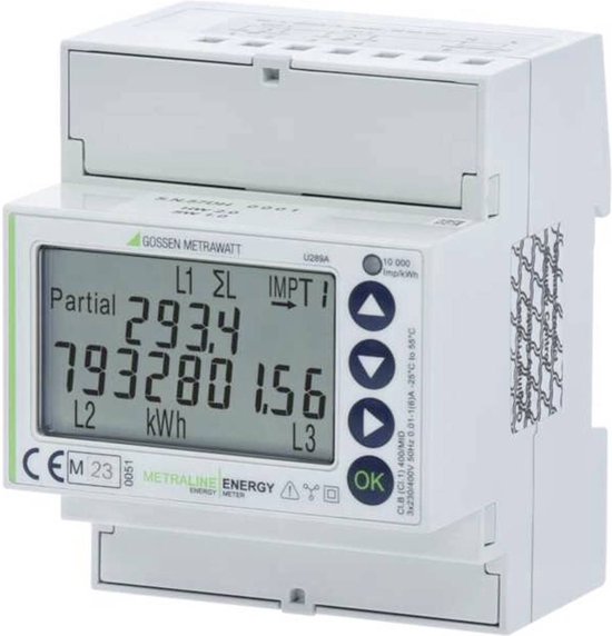 Gossen Metrawatt U289B METRALINE ENERGY kWh-meter 3-fasen met S0 ...