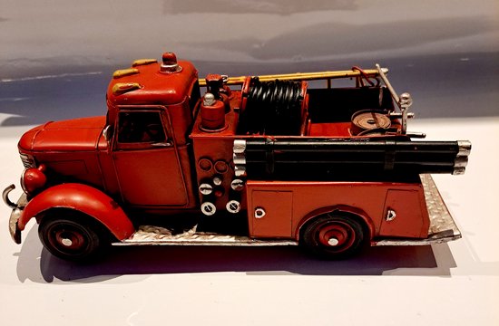 Blikken Brandweer auto 8BL147862750 uniek model lengte 31 cm A TIN ...