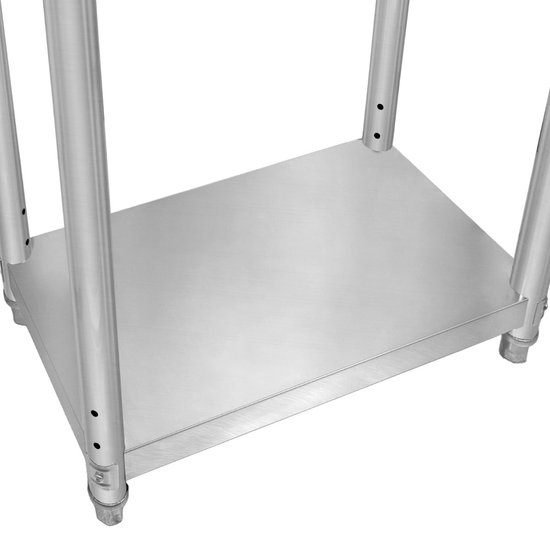 Catering Werkbank Tafel Roestvrijstalen Voedselbereiding Keuken Mobiel 4 x Zwenkwielen... | bol