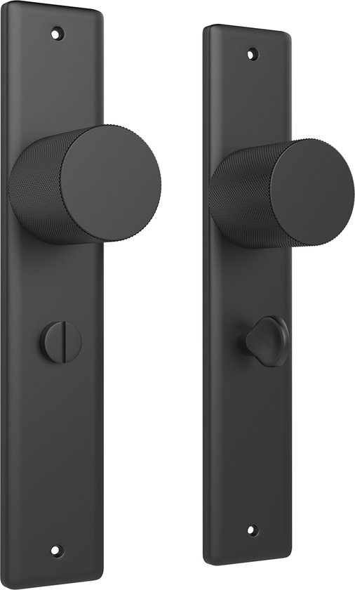 Deurbeslag met Linksdraaiend Draaiknop - Ceraxo Thor - Deurklink met WC/Badkamer Rozet... | bol