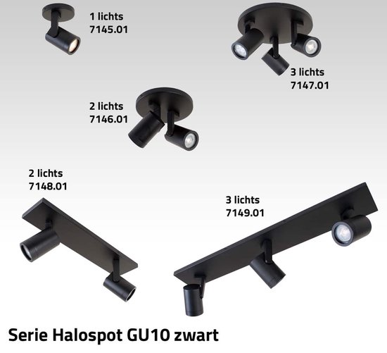 Witte balk spot Halospot | 2 lichts | wit | metaal | 40 x 9,5 cm ...