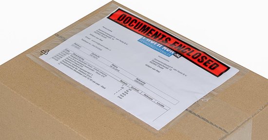 Paklijst enveloppen Documents Enclosed - 235 x 175 - 1.000 stuks | bol.com