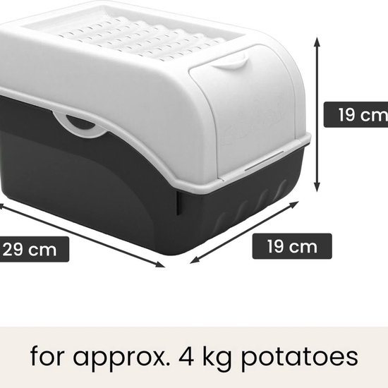 Set van 2 Opbergdozen voor Groenten en Fruit – Geperforeerd deksel, 5L ...