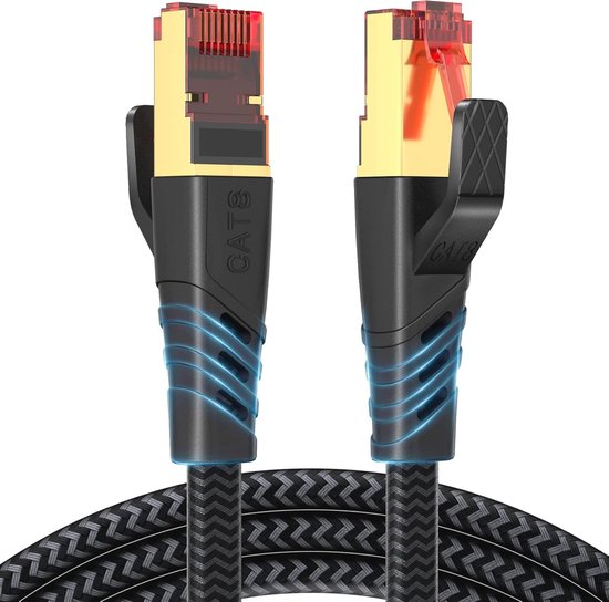 Ethernet Kabel Cat 8 - 15 Meter 40Gbps Netwerkkabel voor Router, Switch ...