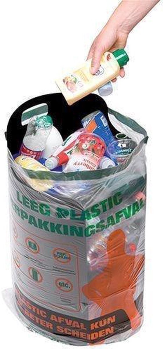 Pack Bag zak open houder. Rood. Voor vuilnis, plastic afval of ...