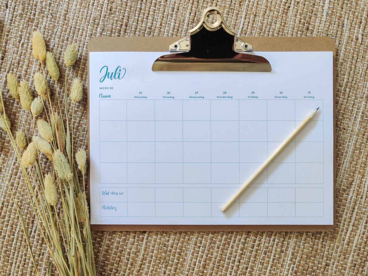 Studio Sara - Familie weekplanner 2023 - Weekkalender 2023 - Clipboard ...