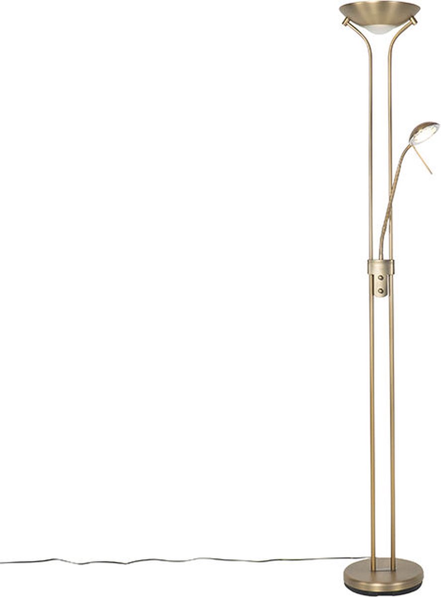 Lumière Vloerlamp June Bronskleurig | Staande lamp - Leeslamp - Dim to ...