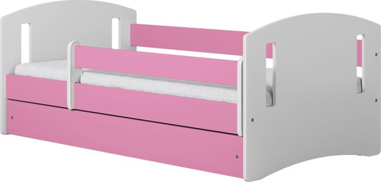 Kocot Kids - Bed classic 2 roze met lade met matras 160/80 - Kinderbed ...