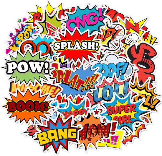 Superhelden Stickers - 50 Stuks - Comic - Graphic Novel | bol.com