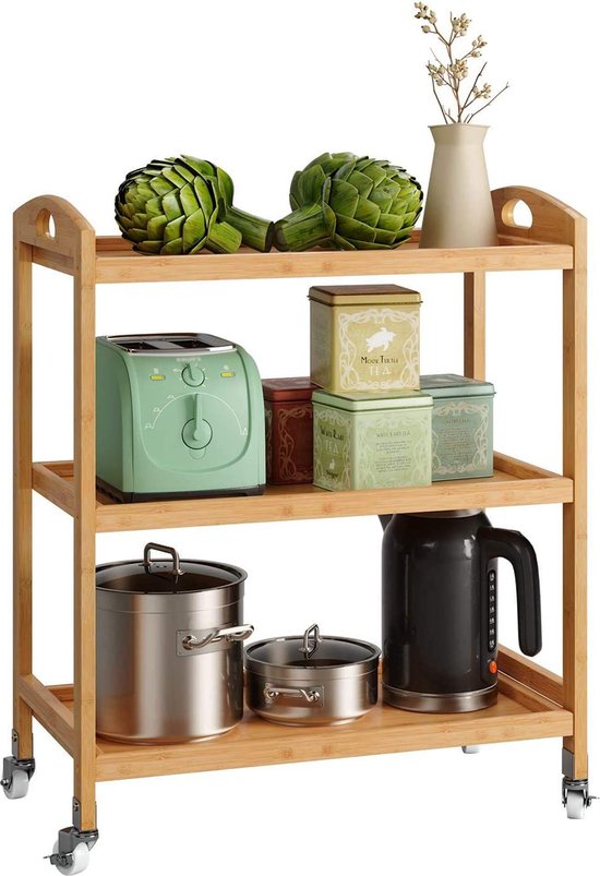 Keukentrolley-Huishouden Keuken Trolley Opslag Trolley 3 Tier Serveren ...