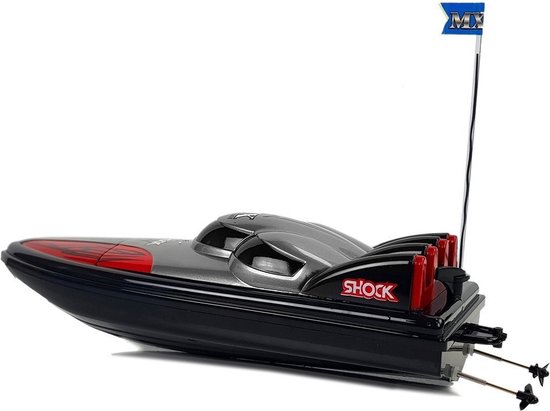 Bestuurbare boot - 27 Mhz - Tot 10 km/u - zwart zilver rood | bol