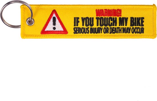 Warning! - Motor sleutelhanger - Cadeau voor motorrijder ...