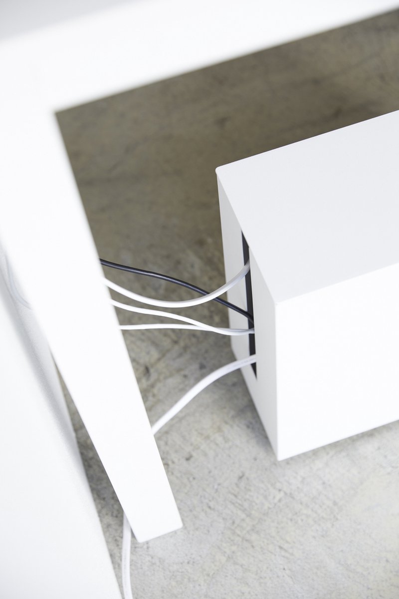 Yamazaki Cable box with casters - Tower - White | bol.com